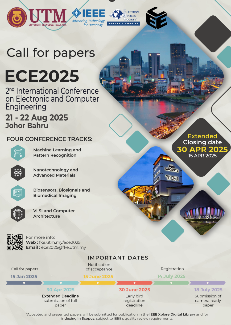 ECE2025 in Johor Bahru, 21-22 Aug 2025 [CFP][EXTENDED DEADLINE] [IEEE co-sponsored conference ...